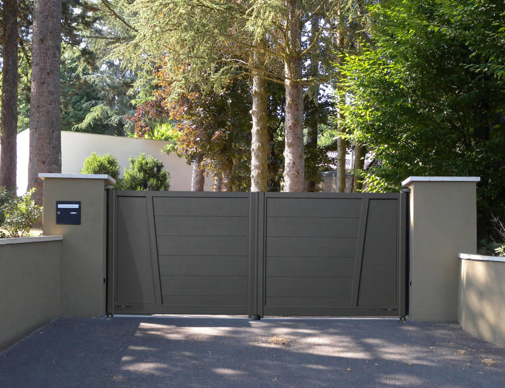 Photos portail aluminium, portail design moderne